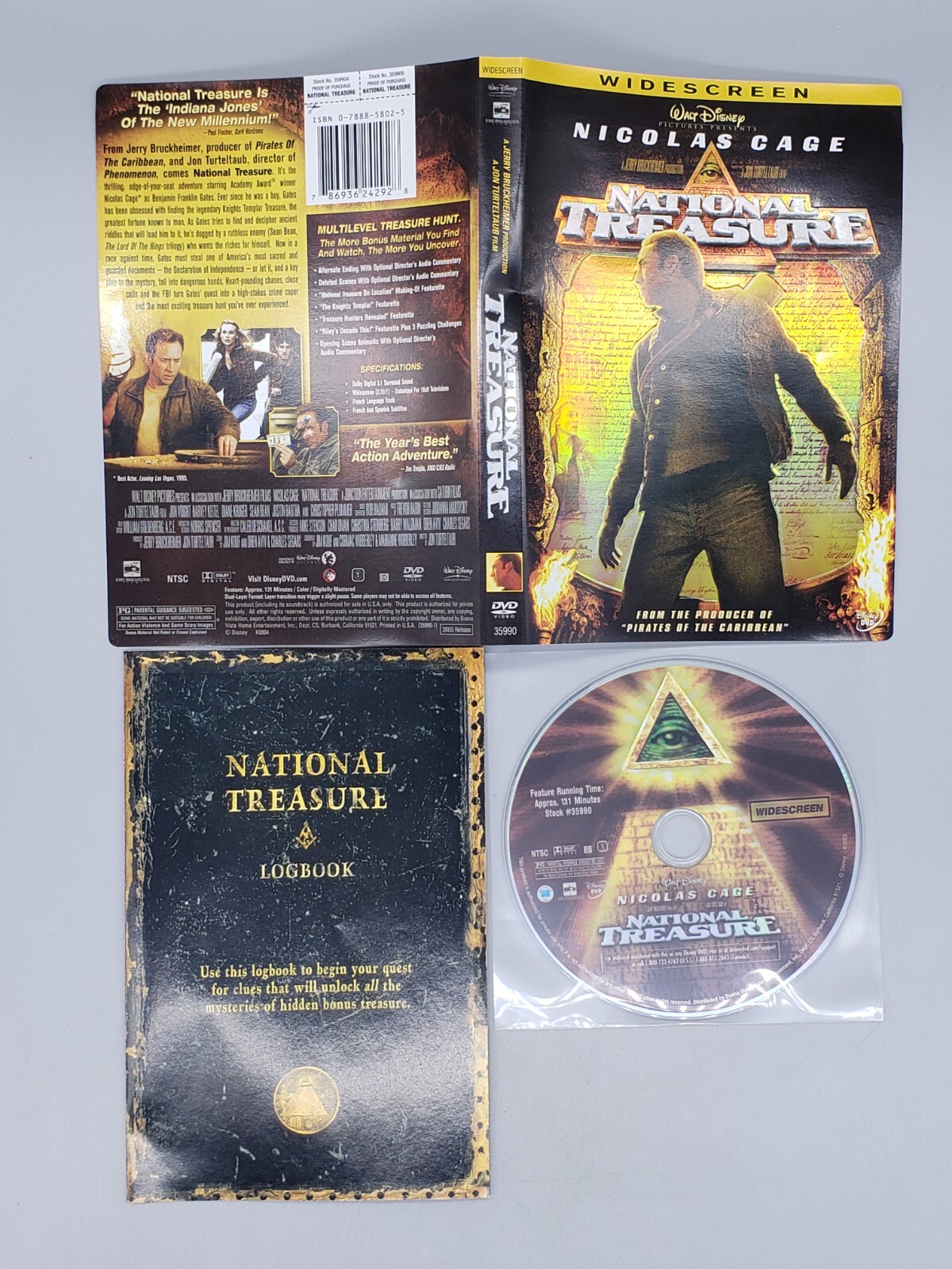 National Treasure (DVD, 2005 Widescreen) No Case No Tracking | eBay