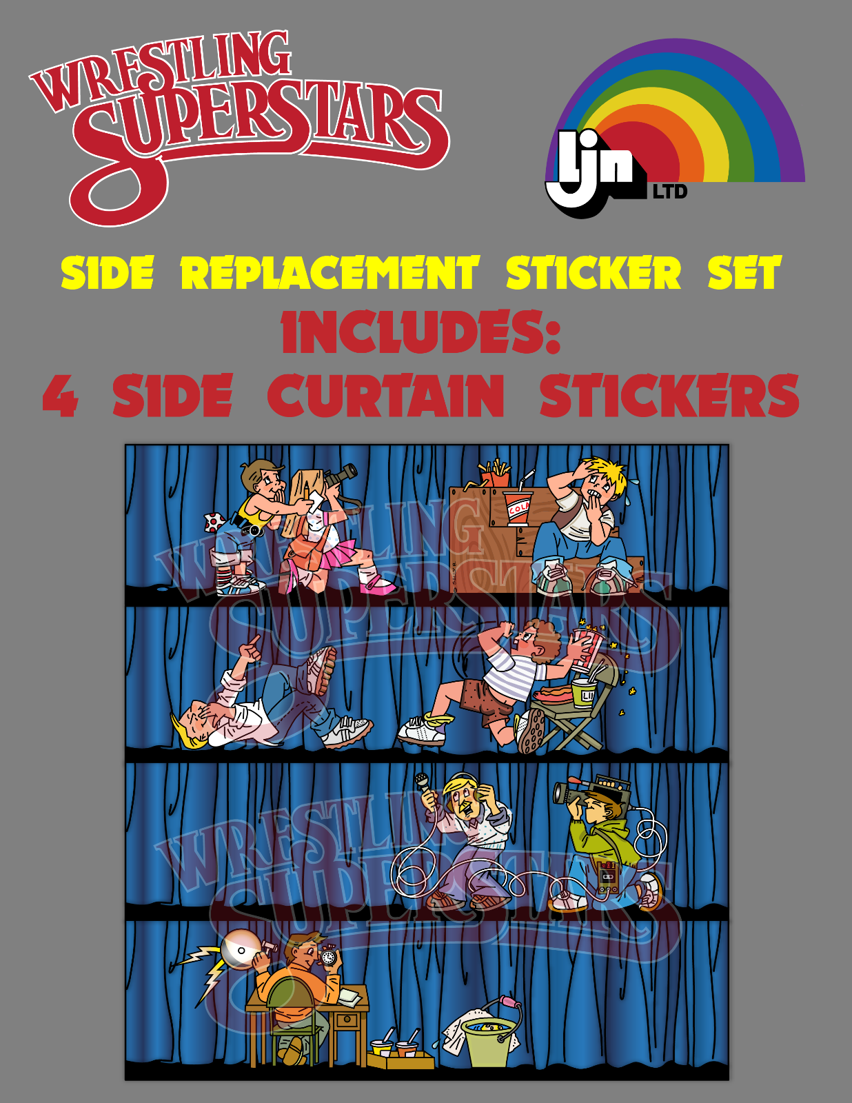 APRON Replacement Stickers for LJN Wrestling Ring - WWF WWE Custom | eBay