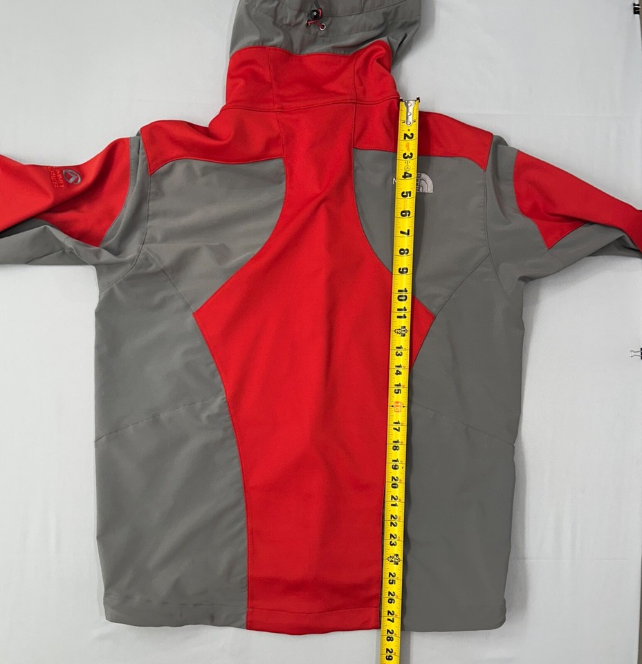 North Face Jacket Mens Large Red Summit Series Windstopper Hooded Full ...