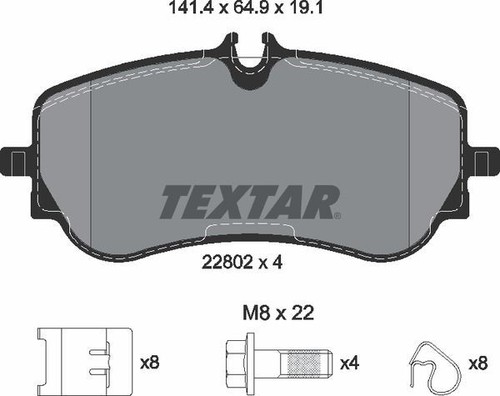 Textar Car Brake Pad Set Rear Caliper Screws For Man 2280201 | eBay