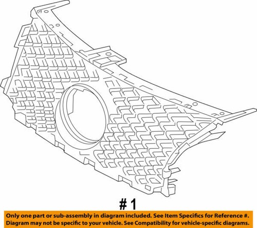 53112-53280 Toyota Grille, radiator, inside 5311253280, New Genuine OEM ...