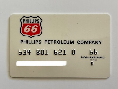 Phillips 66 Petroleum Company Credit Card Issued in 1966 Non-Expiring ...