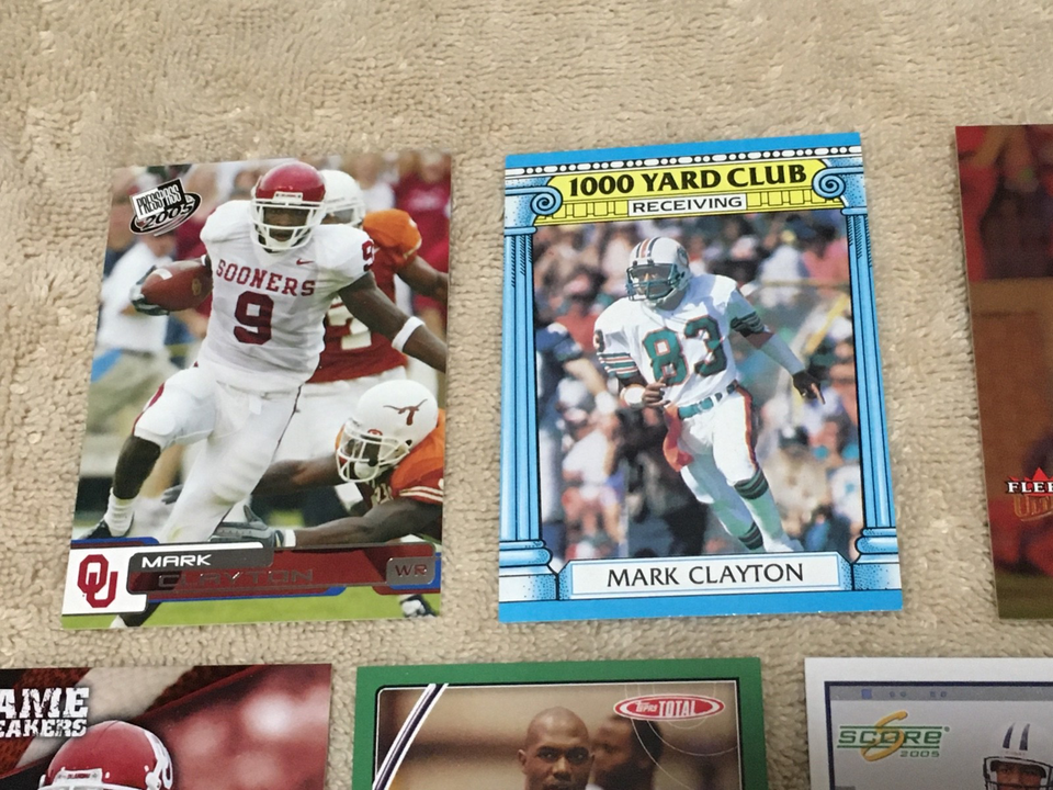 LOT OKLAHOMA SOONERS-M. Clayton-A. Cooper-B. Jones-M. Kelly-R ...