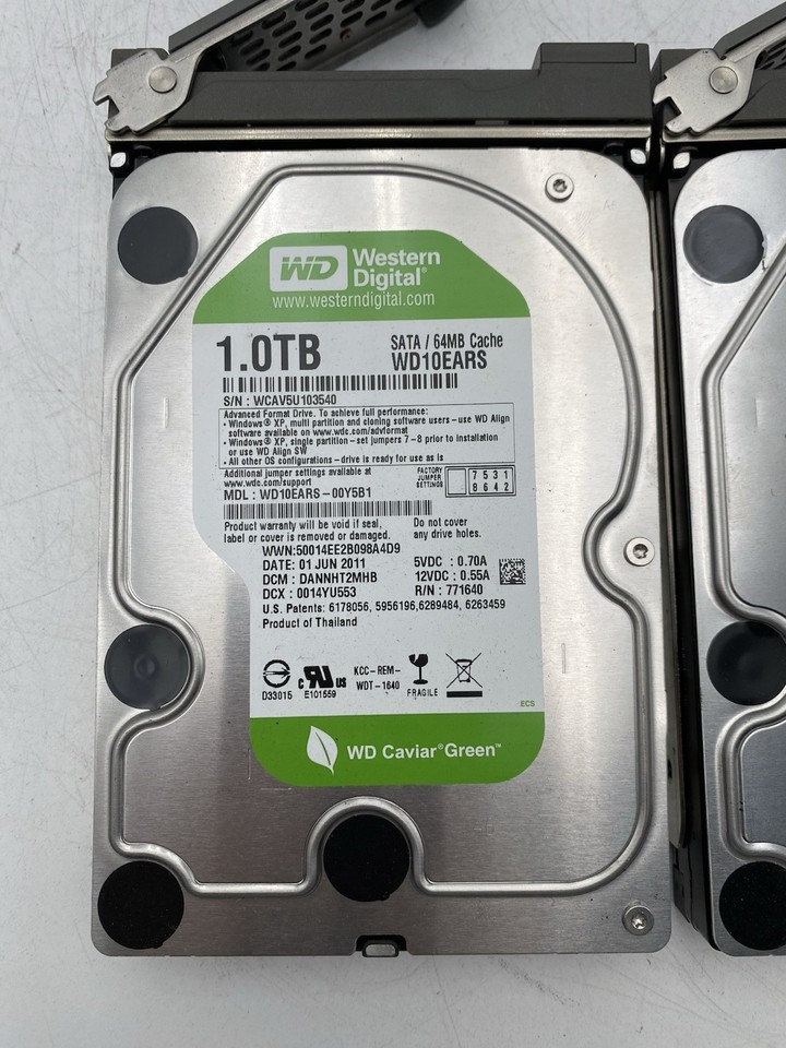 ReadyNAS 1100 Network Storage System RNR4000 w/ 3x Western Digital 1TB ...