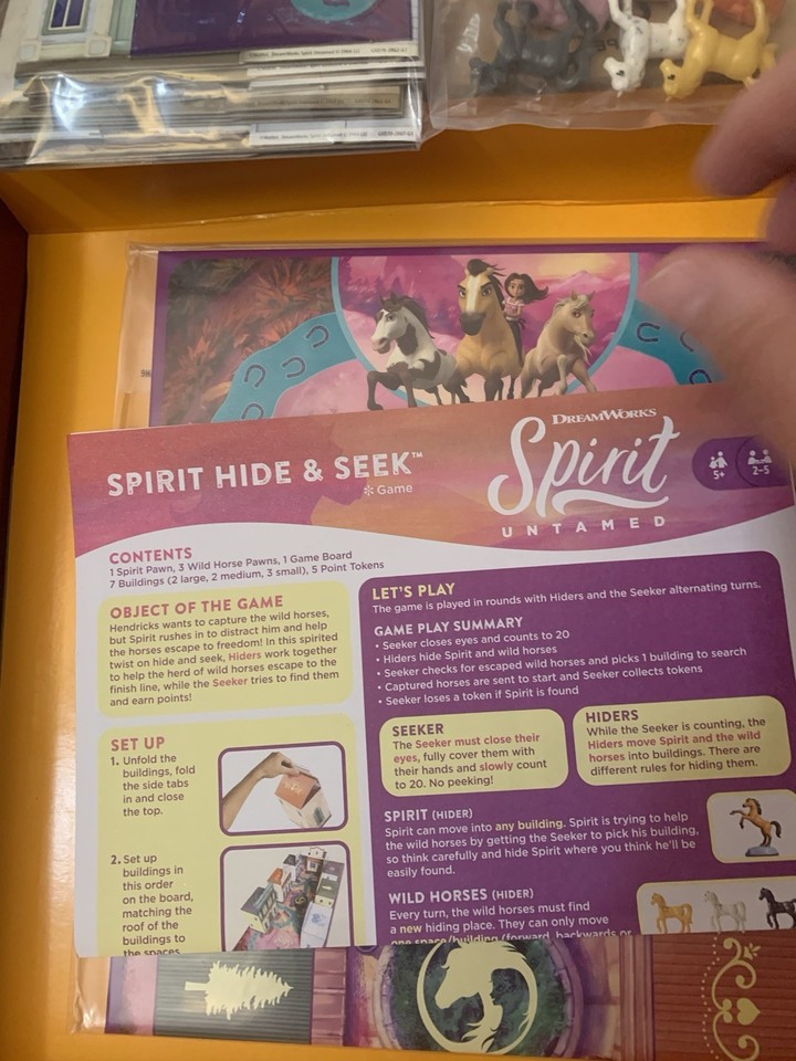 Spirit Untamed Horse Hide And Seek Board Game Mattel | eBay