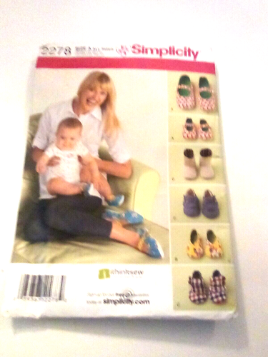 Baby Shoes Misses Shoes Simplicity 2278 Size S M L Uncut Sewing Pattern ...