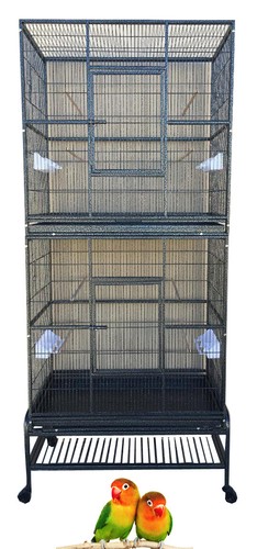76" X-LARGE Double-Stack Cockatiel Aviary Canary Budgie Sugar Glider ...
