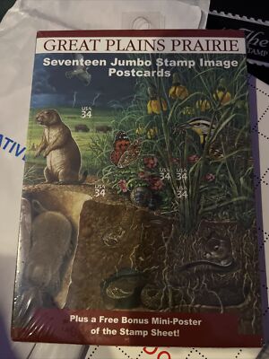 New 17 Jumbo Great Plains Prairie Stamp Postcards & Mini Poster of ...