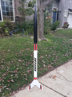 Upscale Estes Sizzler Model Rocket 4 ft Tall! 2" dia, 29mm Stickershock ...