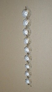 9 Graduated Antique Crystal Chandelier Drops For Replacement Wedding ...