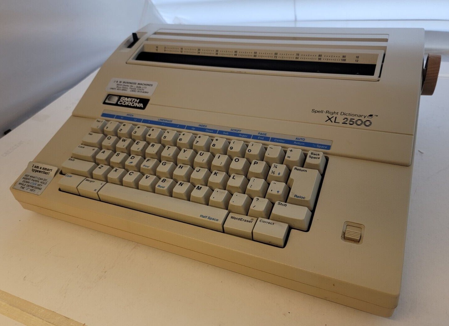 Smith Corona Spell Right Dictionary XL2500 Electric Typewriter & Owner ...