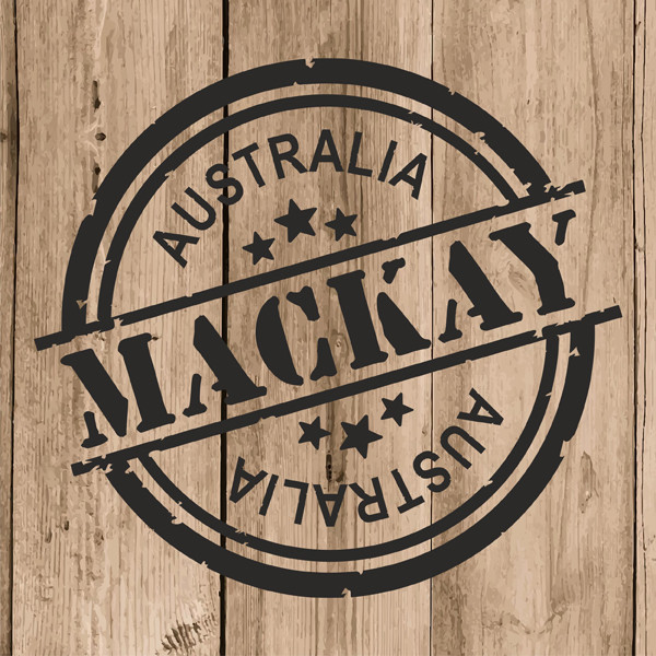 Mackay Sticker Vinyl 10 cm / 4" Decal Stamp Mackay Australia Car Laptop ...