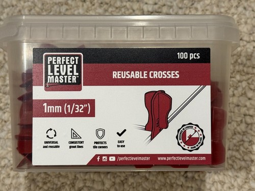 1/32" PERFECT LEVEL MASTER, 3 - 4 side tile spacers - Cross' and T's ...