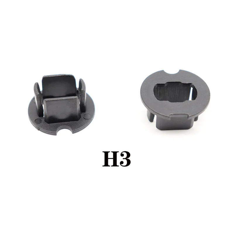 2Pcs H3 Car LED Headlight Bulb Adapter Holder Base Sockets Headlamp ...