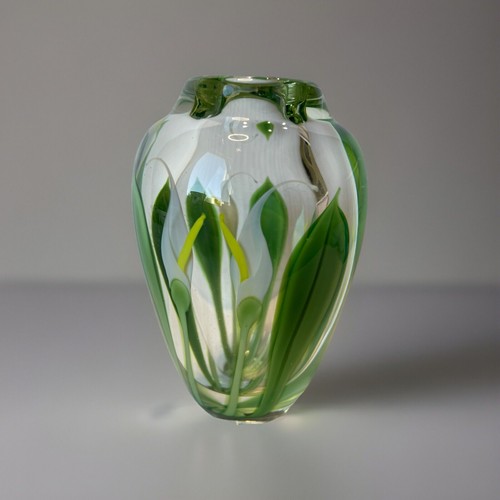 Orient and Flume Flower Vase. Clear glass Vase Signed Orient and Flume ...