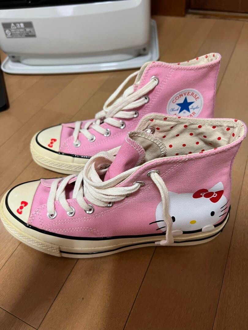 Hello kitty × converse Woman7.5 collaboration Pink Hi… - Gem