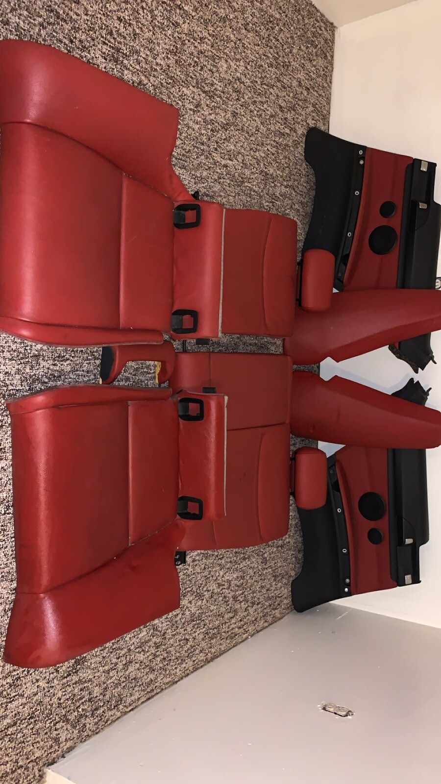 2009 BMW E92 335i Rear Interior Leather Upper Lower Seats Bolster OEM ...