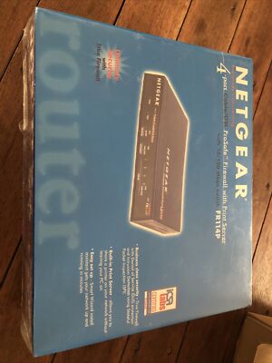 NETGEAR FIREWALL PRINT SERVER 10/100 ROUTER NETWORK WIRED FR114P ...