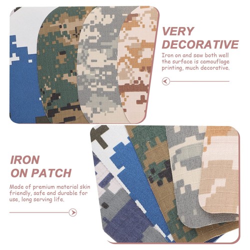 20pcs Camouflage Patches Iron on Patches Appliques Clothes Repair Patches for | eBay