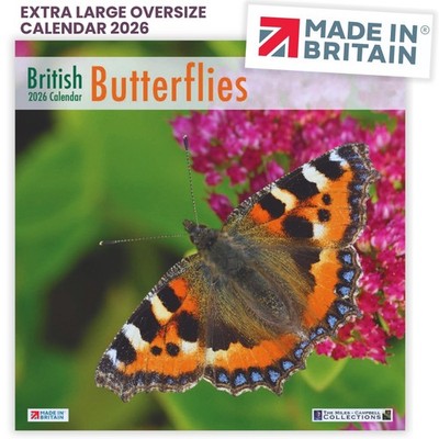 British Butterflies Calendar 2026 UK Holidays MADE IN BRITAIN® Gift ...