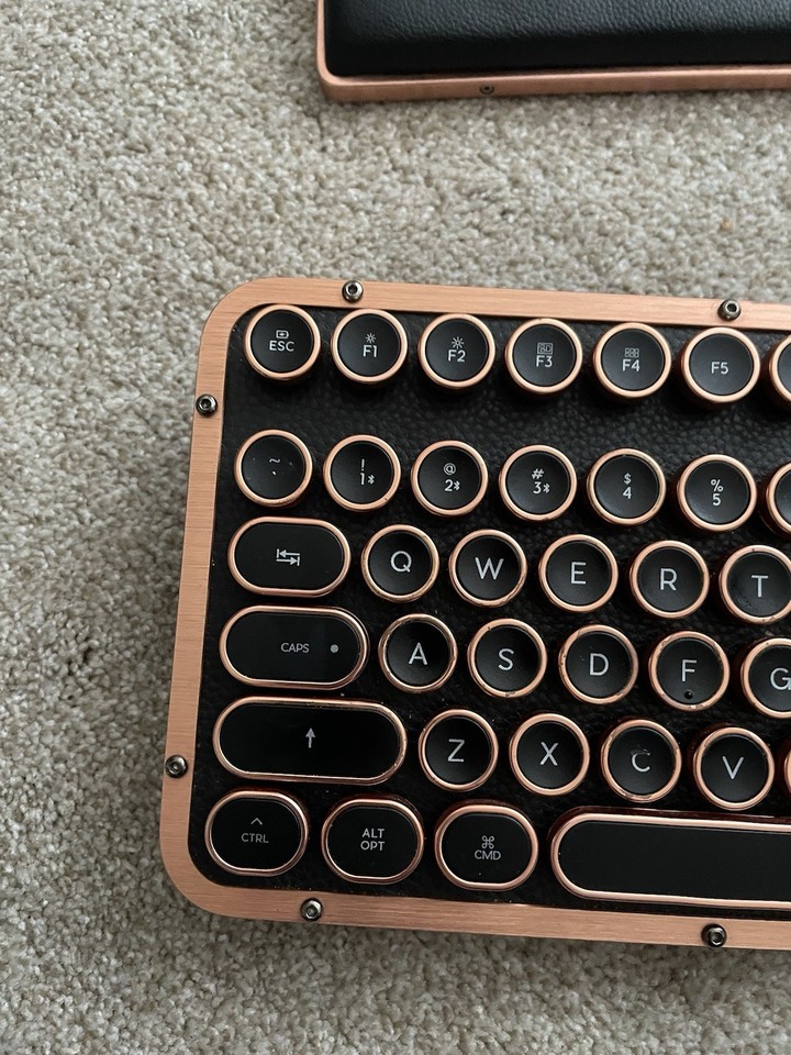 Azio Retro Keyboard Artisan Bluetooth Wireless/USB Wired Vintage MK-RCK ...