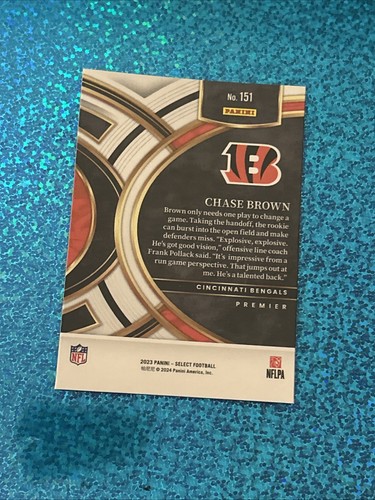 2023 Panini Select #151 CHASE BROWN (RC) Cincinnati Bengals Rookie | eBay