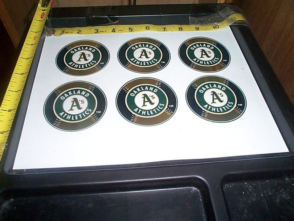 6 baseball logo stickers MLB Oakland Athletics | eBay