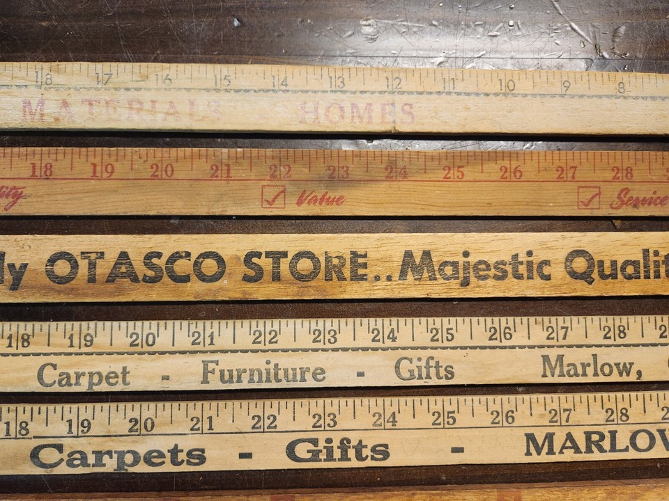 LOT OF 10 Vintage 1900s Wood Yardsticks - Hardware & Family Store ...