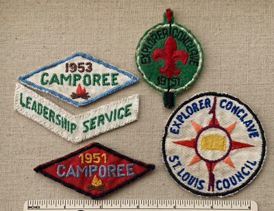 5 VTG ST. LOUIS COUNCIL Boy Scout Explorer Conclave & Camporee PATCHES ...