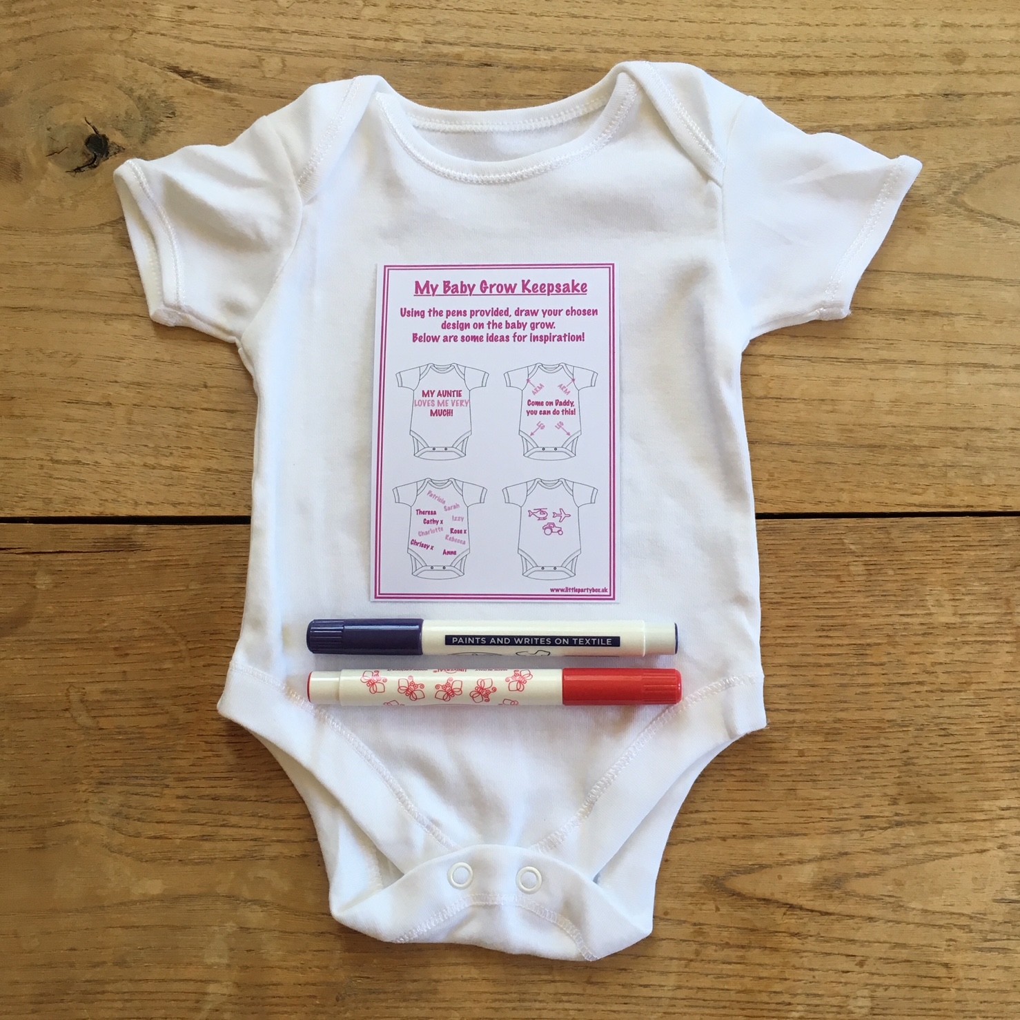 Personalise your own BABY GROW KEEPSAKE-Baby Shower Game-Babygrow ...