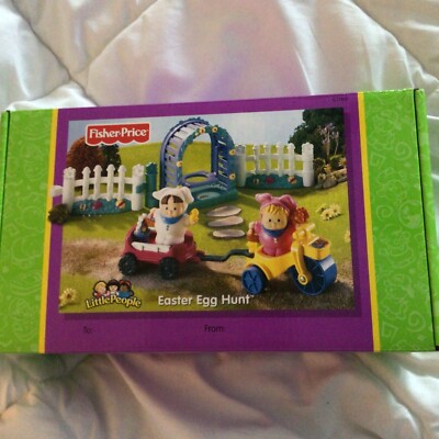 New Fisher Price Little People EASTER EGG HUNT FIGURES WAGON TRELLIS ...