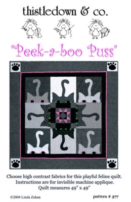 New Applique Quilt Pattern PEEK-A-BOO PUSS | eBay