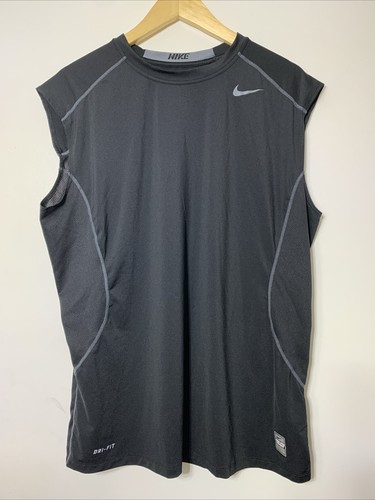 Nike Pro Dri-Fit Combat Mens Fitted Sleeveless Shirt Black Size XL ...