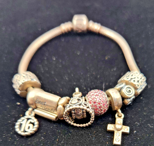Sweet 16 pandora Themed Bracelet Vintage silver | eBay