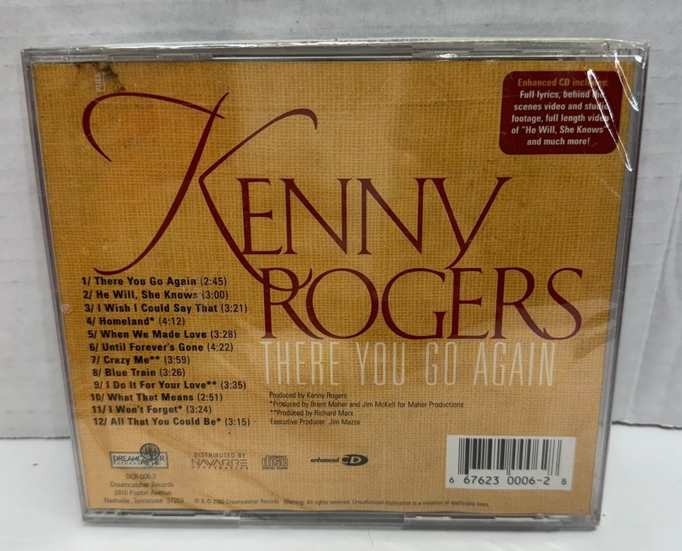 There You Go Again Kenny Rogers Enhanced Music CD | eBay