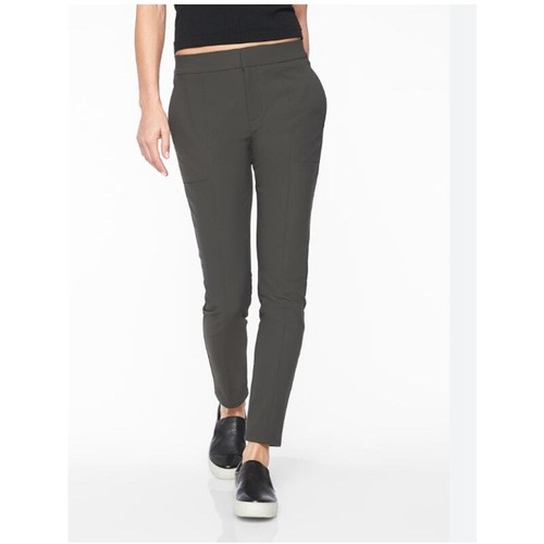 Athleta Brooklyn Mid Rise Ankle Pant Rib Knit Side Panels in Charcoal ...