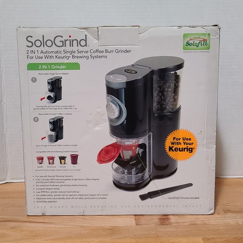 New! Solofill SoloGrind 2-in-1 Automatic Single Serve Coffee Burr ...