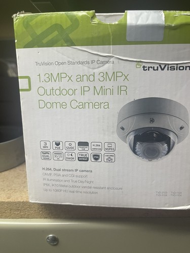 Interlogix TVD-3103 TruVision IP VF Outdoor / Indoor Mini Dome Security ...