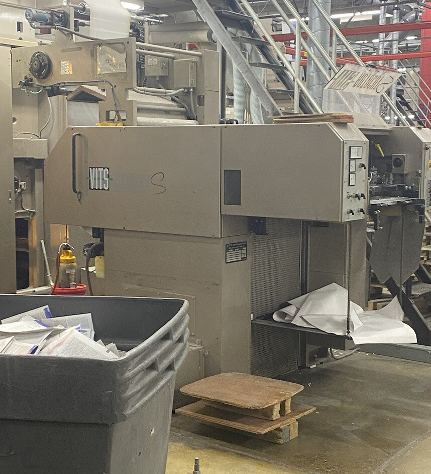 VITS Rotocut Sheeter from a Mitsubishi Diamond 8 23" cutoff web press ...