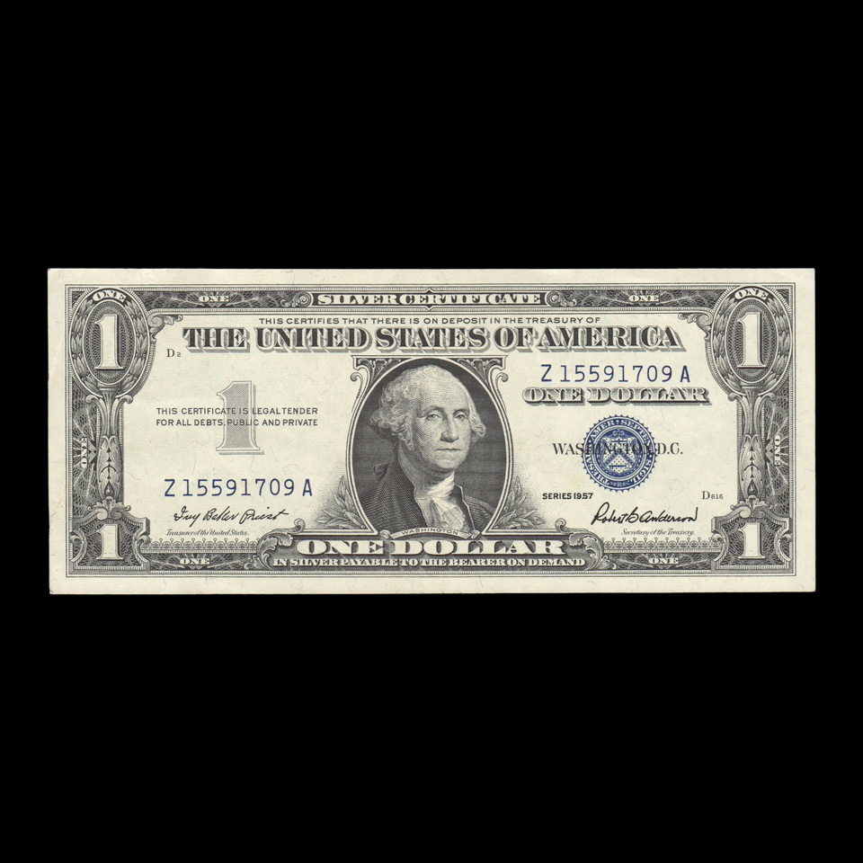 1957 $1 One Dollar Blue Seal Silver Certificate Note AU-UNC | eBay
