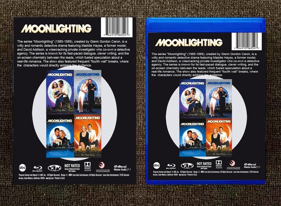Moonlighting bruce willis dvd complete series seasons 1-5 blu-ray not ...