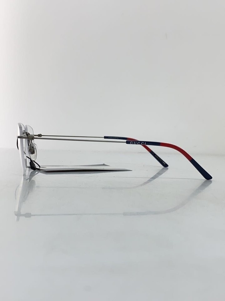 Gucci Sunglasses/Rimless/Metal/Silver/Clear/Men'S/Gg0399O | eBay