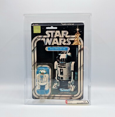 VINTAGE STAR WARS R2-D2 KENNER 20 BACK FIGURE MOC AFA 85/85/85 UKG E156 ...