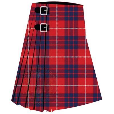 Scottish Hamilton Red Modern Tartan Kilt – Traditional 8-Yard Clan Kilt ...