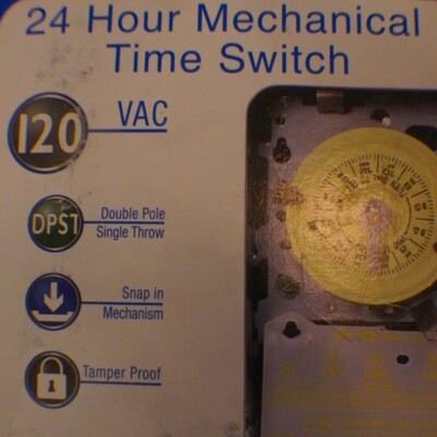 Intermatic T103 120v 24 Hour Mechanical Dial Time Switch NOS Metal Case ...