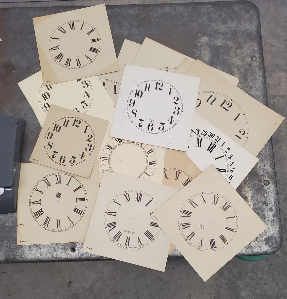 Replacement Clock Faces Paper Dial 5 - 7" Ansonia Waterbury Gilbert ...