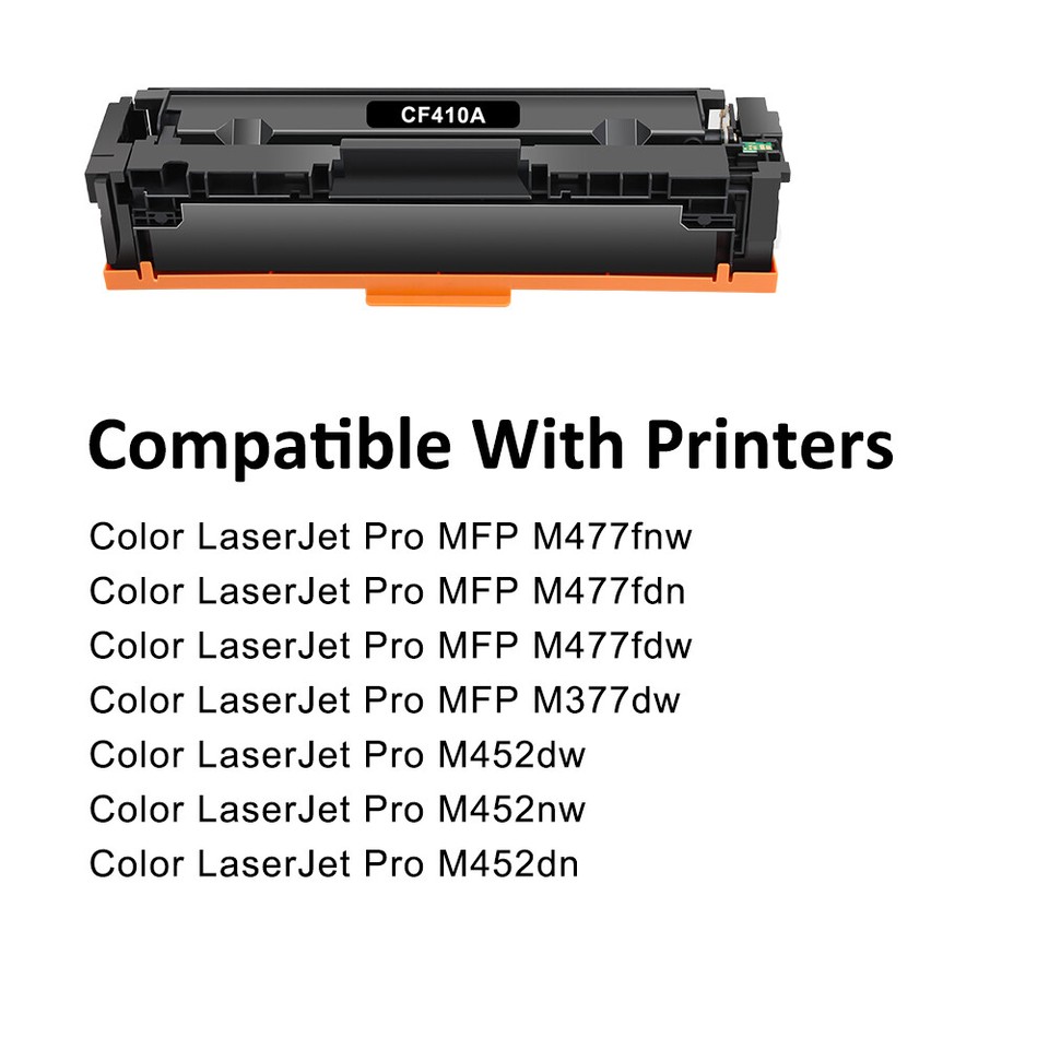 5PK CF410X 410X Toner Set Fits HP Color LaserJet Pro MFP M477fnw ...