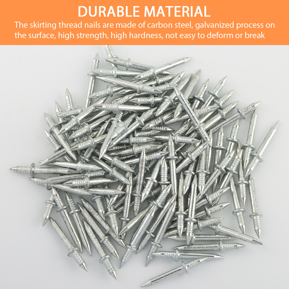 With Tools Security Wall Double Head Home Skirting Thread Seamless Nail ...