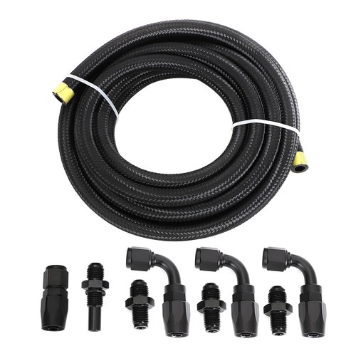 For GM 4L80E Automatic Transmission Cooler Lines Kit 6-AN Steel Braided ...
