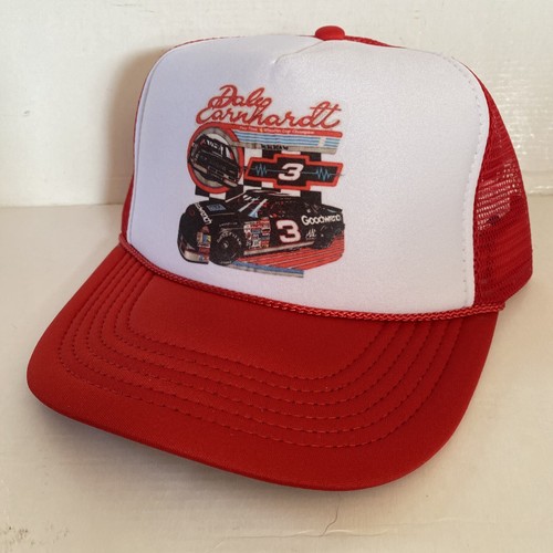 Vintage Dale Earnhardt Hat Goodwrench #3 NASCAR Trucker Hat snapback ...